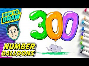 How to Draw NUMBER BALLOONS - Easy Fun Simple Steps