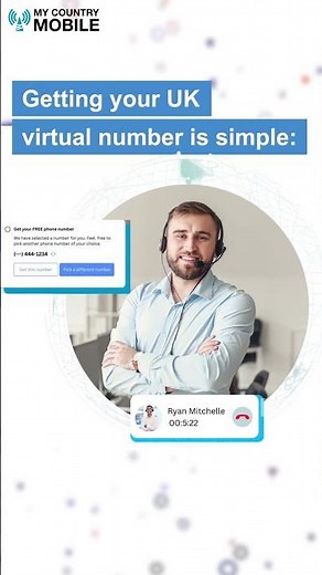 📞 UK Virtual Phone Number in 1 Minute! | My Country Mobile