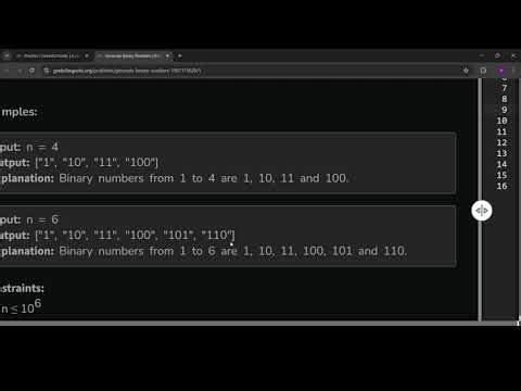 Generate Binary Numbers | GFG POD Explained in Tamil | Java Programming