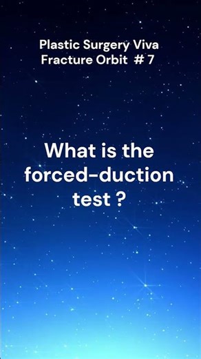 What is the forced-duction test ? Fracture Orbit Viva # 7 # Shorts