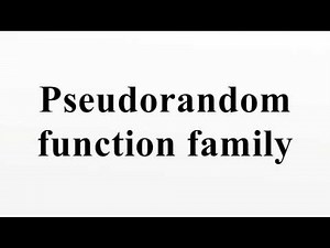 Pseudorandom function family