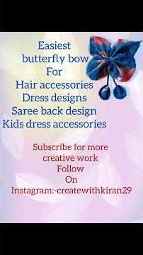 Easy Butterfly Bow Designs for Dresses 👗 Beginners Tutorial 🦋 Simple quick DIY 2026