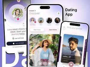 Dating app design mobile app UI UX