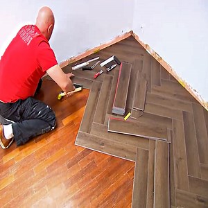 2.8M views · 8.1K reactions | Installing Laminate Flooring Over Old Parquet Partner: www.dobbit.be | DIY & Crafts | Facebook