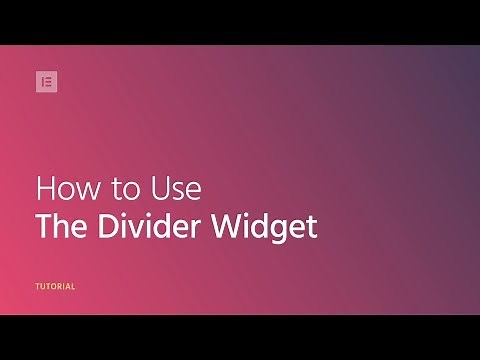 How to Use Elementor’s Divider Widget