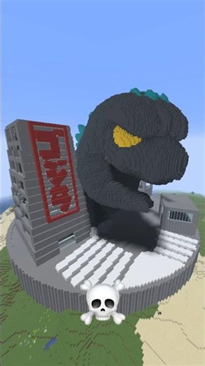 Minecraft Godzilla Build Battle - Noob vs Pro vs Hacker vs God #shorts #minecraft #godzilla