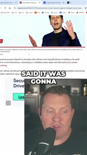 Musk vs. Altman: OpenAI Nonprofit to For-Profit Battle #shorts