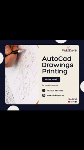 📐 Need to bring your AutoCAD drawings to life? Look no further! We offer top-quality AutoCAD drawings printing services. 🖨️✨ 🔹 Your meticulously crafted AutoCAD drawings deserve to be showcased in the best possible way. Our printing services ensure that your digital designs are transformed into high-resolution, accurate prints. 🔹 Our printing process utilizes high-quality materials and inks to ensure long-lasting and vibrant prints. Your AutoCAD drawings will be presented with sharp lines, r