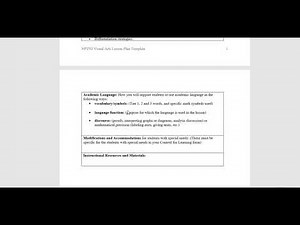 edTPA Lesson Plan Video