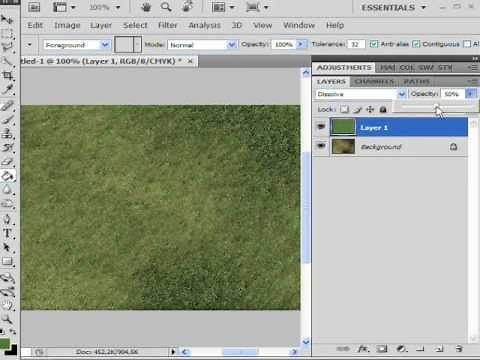 Como crear una textura de césped o hierba con Photoshop
