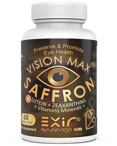 Vision Max Eye Vitamins Supplement – With Saffron, Lutein & Zeaxanthin – Nutritional Support for Eye Health, Visual Comfort & Blue Light Exposure – 60 Capsules