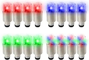 16pcs Car Auto SUV Wheel Tire Tyre Air Valve Stem LED Light Caps Cover Accessories,Tire Valve Caps LED Wheel Lights for Car Bike Motorcycle (Red+Blue+Green+Multicolor)