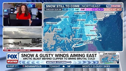 Boston seeing increased snow chances as clipper system pushes into Northeast