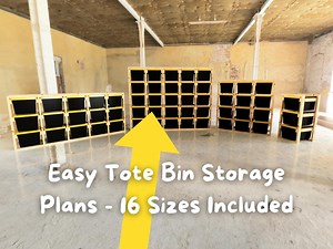 Ultimate 2x4 Sliding Tote Storage Plans - Easy DIY Plans All Sizes - Etsy