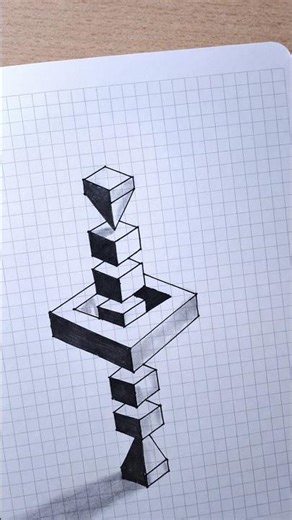 Satisfying 3D Optical Illusion Drawing ✨🧩