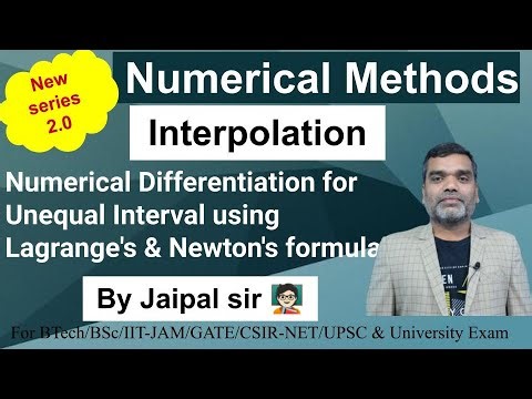 Interpolation || Numerical Differentiation for Unequal Interval using Lagrange's & Newton's Formula
