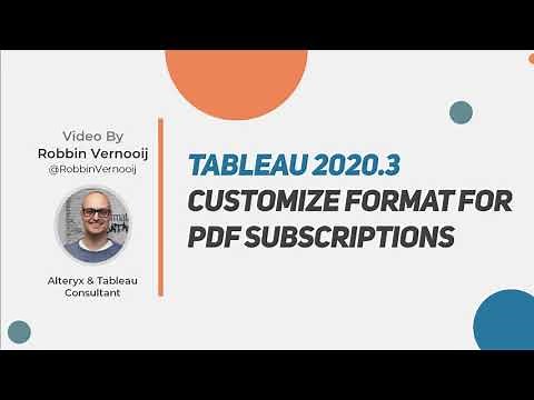 Tableau 2020.3: Customise format for PDF subscriptions