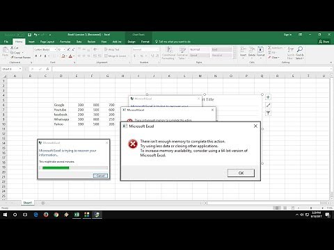 How to Fix There isn’t Enough Memory to Complete this Action in MS Excel 2016