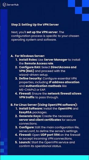 ServerHub's How-to guide for November titled "How to Set Up a VPN for Secure Remote Access".