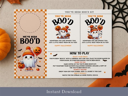 You've Been Boo'd Kit: Printable Halloween Game (PDF Download) - Etsy
