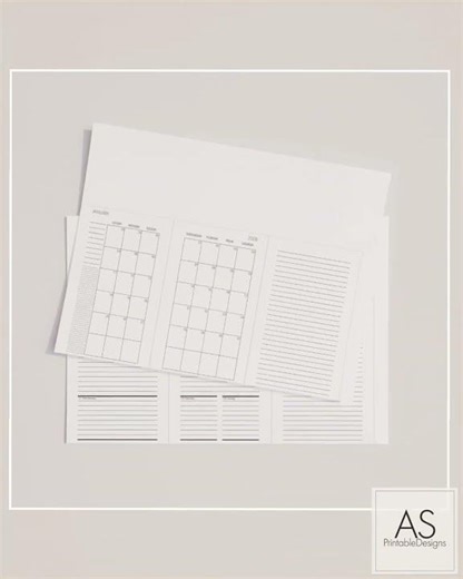Editable Pocket Size Weekly & Monthly Planner Printable | Pocket Rings, A7