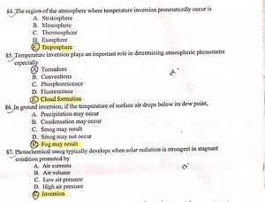 The region of the atmosphere where temperature inversion pronou... | Filo