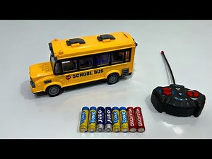 Unboxing RC City School Bus, New Energy Remote Control Police Car, EV Gear Robot Shark, Police Drift
