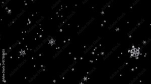 Animated snowflakes falling with alpha channel. Can be placed over any video. Check your video editor documentation on whether you need to manually activate the channel Stock Video