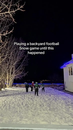 Backyard Football Snow Game Fun with Friends
