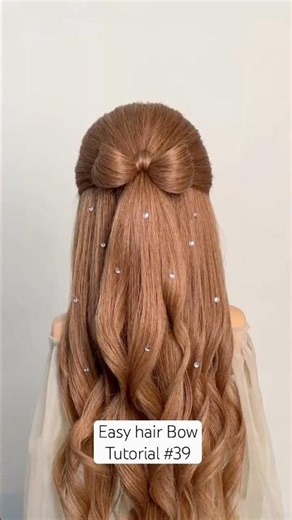 Easy Hair bow tutorial #shorts #youtubeshorts #youtube #trending #hairstyle #tutorial