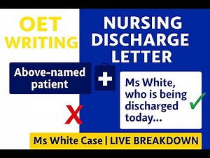 OET Writing: Nursing Discharge Letter | Post‑Surgery Case (Ms White)
