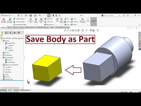 How to save body as part in solidworks