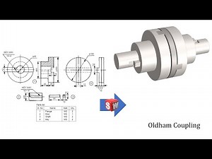 Oldham Coupling Parts and Assembly using SOLIDWORKS | SOLIDWORKS Tutorial for beginners