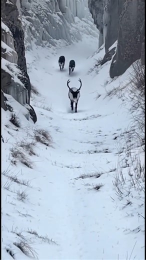 Reindeer and hungry wolves. #wildlife #wildliferescue #wolf #russia #winter