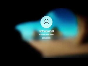 Install Windows 10 - PROBLEM defaultuser0 password (disappointment in microsoft company)