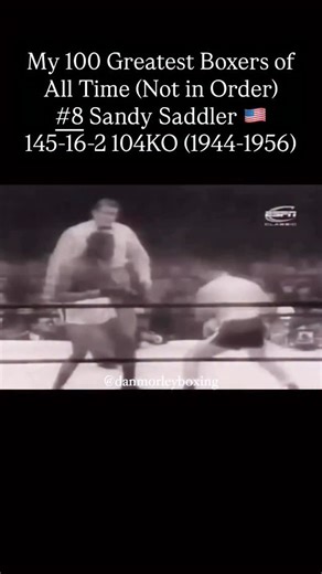 With 104KO’s Saddler is one of boxing’s most prolific KO punchers! Tall, thin & vicious, you could look at Saddler like a mini George Foreman. He was Featherweight Champion twice from 1948-1949 & 1950-1956 stopping none other then Willie Pep 3 times He would also defeat other great fighters of his time in Flash Elorde, Paddy De Marco, Lauro Salas, Ray Fanechon, Joe Brown and many others! He was one of the most rugged & rough fighters in the history of boxing & was extremely dominant! His 104 KO’