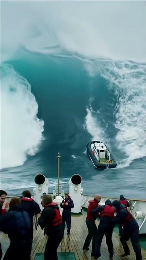 Massive rogue wave caught on camera. #roguewave