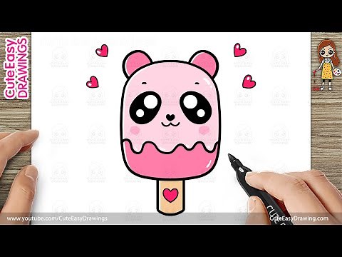 How to Draw a Cute Ice Cream / Popsicle Easy for Kids and Toddlers