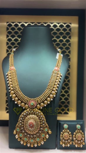 FORTUNE GOLD & DIAMOND on Instagram: "10 pavan premium antiq necklace at fortunegoldanddiamond manglore Call for more details:9844660663 :08244282916 #jewelry #necklace #bride #antiques"