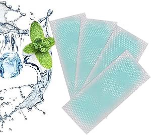 60 Sheets Fever Cooling Gel Patches, Cooling Forehead Strips Cooling Gel Sheet for Relieve Headache, Toothache Pain, Drowsiness, Fatigue, Refreshing, Sunstroke Blue