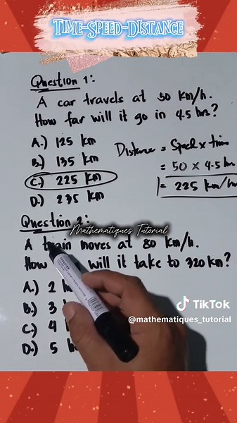 Time-Speed-Distance Concepts in Mathematics Review