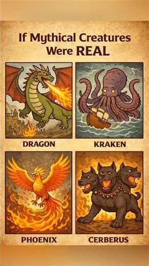 If Mythical Creatures Were Real | Dragons, Kraken, Phoenix & Cerberus #edit