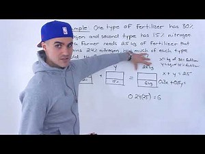 MPM2D (Grade 10 Academic Math) - Mixture Example (Linear Systems Word Problem)