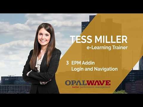 03 Opal Wave SAP BPC EPM Addin Login and Navigation