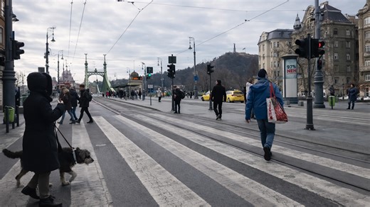 A walk outside Budapest food market