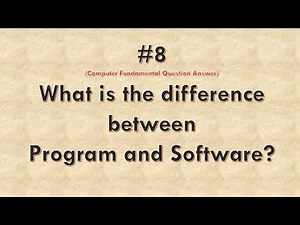 What is the difference between Program and Software | Program and Software | #computerfundamental