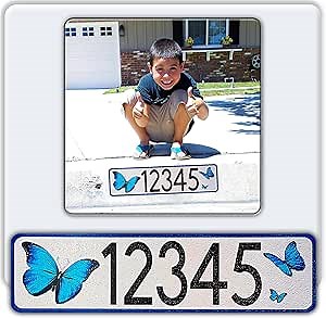 Curb Wrap Peel and Stick Curb Address Number Decal