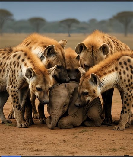 1.7K views | A helpless baby elephant was surrounded by a vicious pack of hyenas… but you’ll never guess who came to his rescue. Full in the first c0mment ⬇️ | Star01 | Facebook