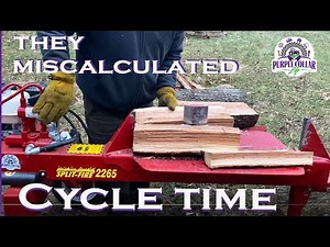 Faster than advertised! Split-Fire 2265 cycle time. FAST log splitter.