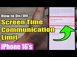 🔐 How to Turn On/Off Screen Time Communication Limit on iPhone 16/16 Pro Max | iOS 18